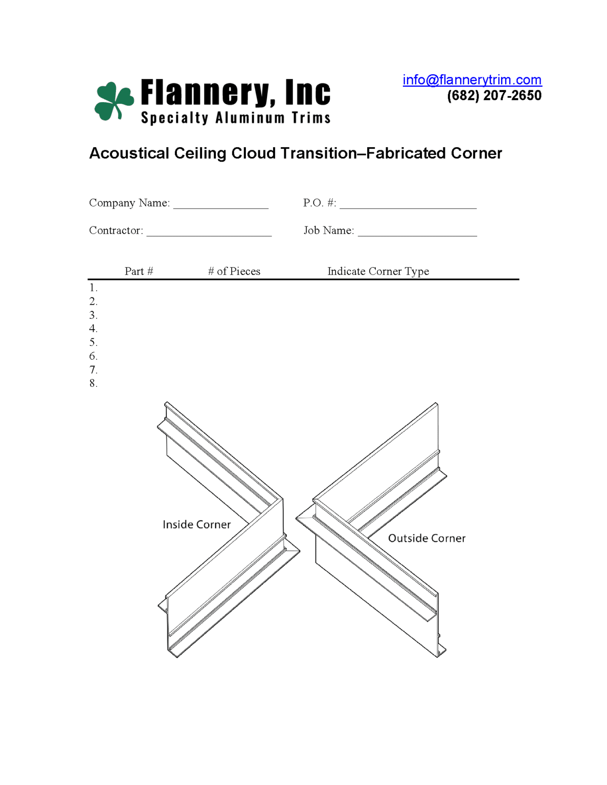 Corner and Intersection Forms - Flannery Trim